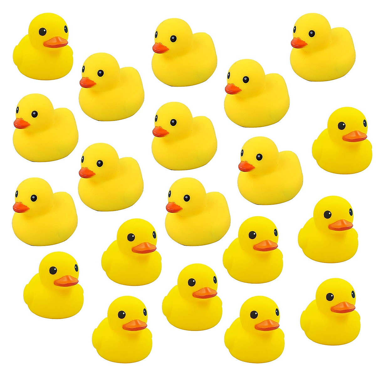 Codall Mini Yellow Rubber Bath Ducks for Child（2.1", 20pcs）
