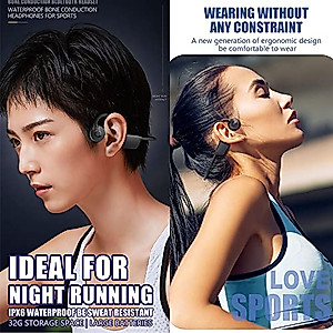 eKudgel Bone Conduction Headphones Bluetooth Wireless Open Ear Headset with 32GB MP3 Sweat Resistant for Running