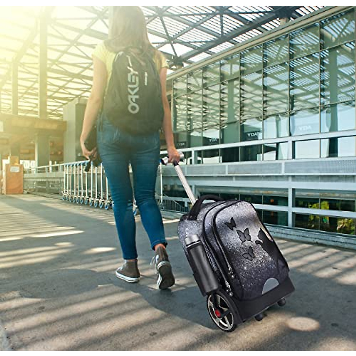 UNIKER 19" Rolling Laptop Bag | Wheeled School Bag & Carry On