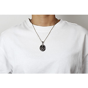 COSUMOSU Skull Skeleton Body 925 sterling silver large Pendant for Necklace