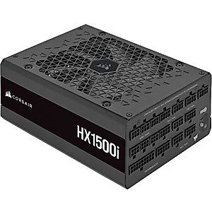 Corsair HX1500i Fully Modular Ultra-Low Noise ATX Digital Power Supply (Three EPS12V Connectors, 140mm Fluid Dynamic Bearing Fan, Zero RPM Mode, 80 Plus Platinum Efficiency) Black