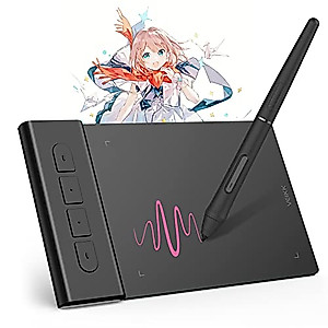 VEIKK VK430 Drawing Tablet 4x3 inch OSU Tablet, Portable Computer Graphics Tablets with 4 Shortcut Keys 8192 Levels Battery-Free Stylus Pen, Compatible with Mac/Windows/Android/Chrome/Linux