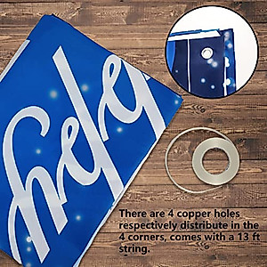 4 x 6ft Happy 50th Birthday Party Decorations Banner Blue and Silver - Cheers to 50 Years Anniversary Photo Booth Backdrop party Supplies for Girls and Boys