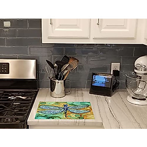 Caroline's Treasures 8967LCB Abstract Dragonfly Glass Cutting Board Large Decorative Tempered Glass Kitchen Cutting and Serving Board Large Size Chopping Board