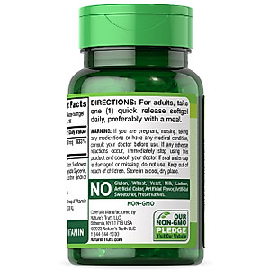 Beta Carotene 25000 IU Softgels | 100 Count | Vitamin A Supplement | Non-GMO and Gluten Free Supplement | by Nature's Truth