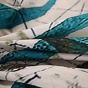 SDIII 3PCS Sea Turtle Queen Sheet Set, 100% Microfiber, 1 Fitted Sheet + 2 Pillowcase, Hawaiian Bedding Sheet Queen, Cute Sheets Queen for Girls Boys Women and Men