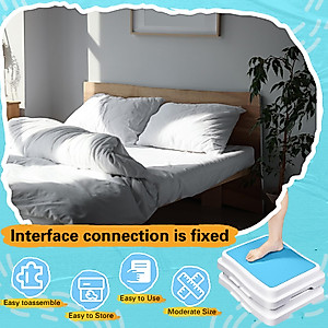 Colingmill 2 Pcs Bath Shower Step Stool, 4.5" Tower Step Stool, Indoor Outdoor Safety Stepping Stool Bathroom Aid Portable for Kitchen Adults Handicap Elderly Seniors Bathroom Bathtub Beds Nonslip