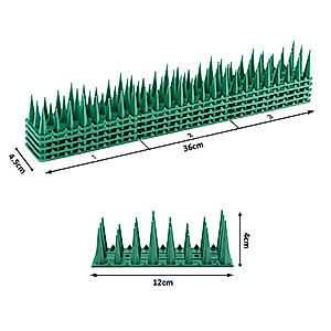 Anti Bird Spikes 10Pcs Plastic Pigeon Deterrent Spikes Cat Fence Spikes Bird Repellent Spikes, for Fence Windowsill Garden