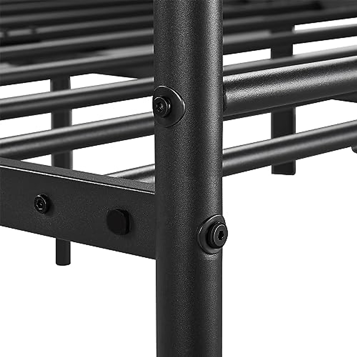 Yaheetech 13 inch California King Size Metal Bed Frame with Headboard and Footboard Platform Bed Frame with Storage No Box Spring Needed Mattress Foundation Black