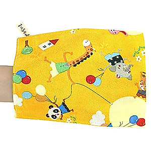 Hwangsil Scrub Towel Korean Exfoliating Towel Bath Washcloth 4pcs Soft Skin Care Square Type Lamoure Zoo Design Bath Washcloth 4pcs Square Type Lamoure Zoo Design