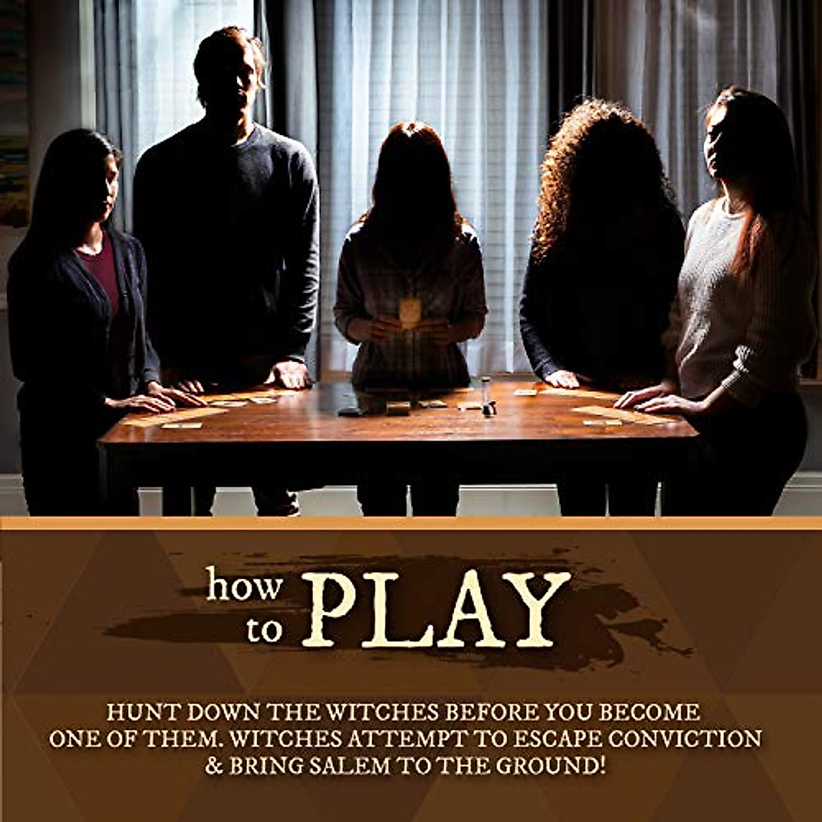 Salem 1692 Board Game - Witch Hunt Game for Friends and Family - A Game of Cards, Strategy, Deceit, and Luck for 4-12 Players