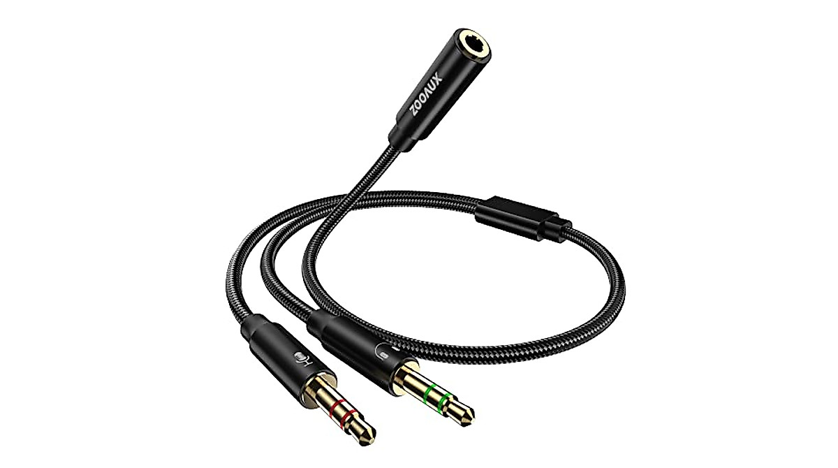 ZOOAUX Headphone Splitter for PCs and Gaming