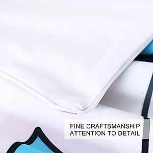 BlessLiving Unicorn Kids Bedding Duvet Cover Set Cute Magical Unicorn with Rainbow 3 Piece Super Soft Teen Girl Purple Yellow Bedspreads (Twin)