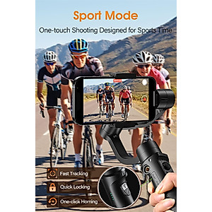 Gimbal Stabilizer for Smartphone, 3-Axis Phone Gimbal for Android and iPhone 15,14,13,12 PRO, Stabilizer for Video Recording with Face/Object Tracking, 600 °Auto Rotation - hohem iSteady Mobile Plus