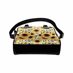 InterestPrint S-ummer Sun-flower PU Leather Lady Purses and Handbags