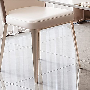 LITFAD Modern Rectangle Dining Table Set 7 Pieces Home Furniture Dinette Table Set with Metal Base Kitchen Table Set Restaurant Table and Chairs Set of 6-7 Pieces: Table with 6 Chairs