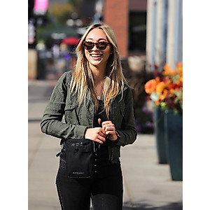 Sherpani Suki, Nylon Crossbody Purse with Coin Purse, Small Crossbody Bag, Cross Body Bag, Christmas Gifts, Purses for Women (Black)