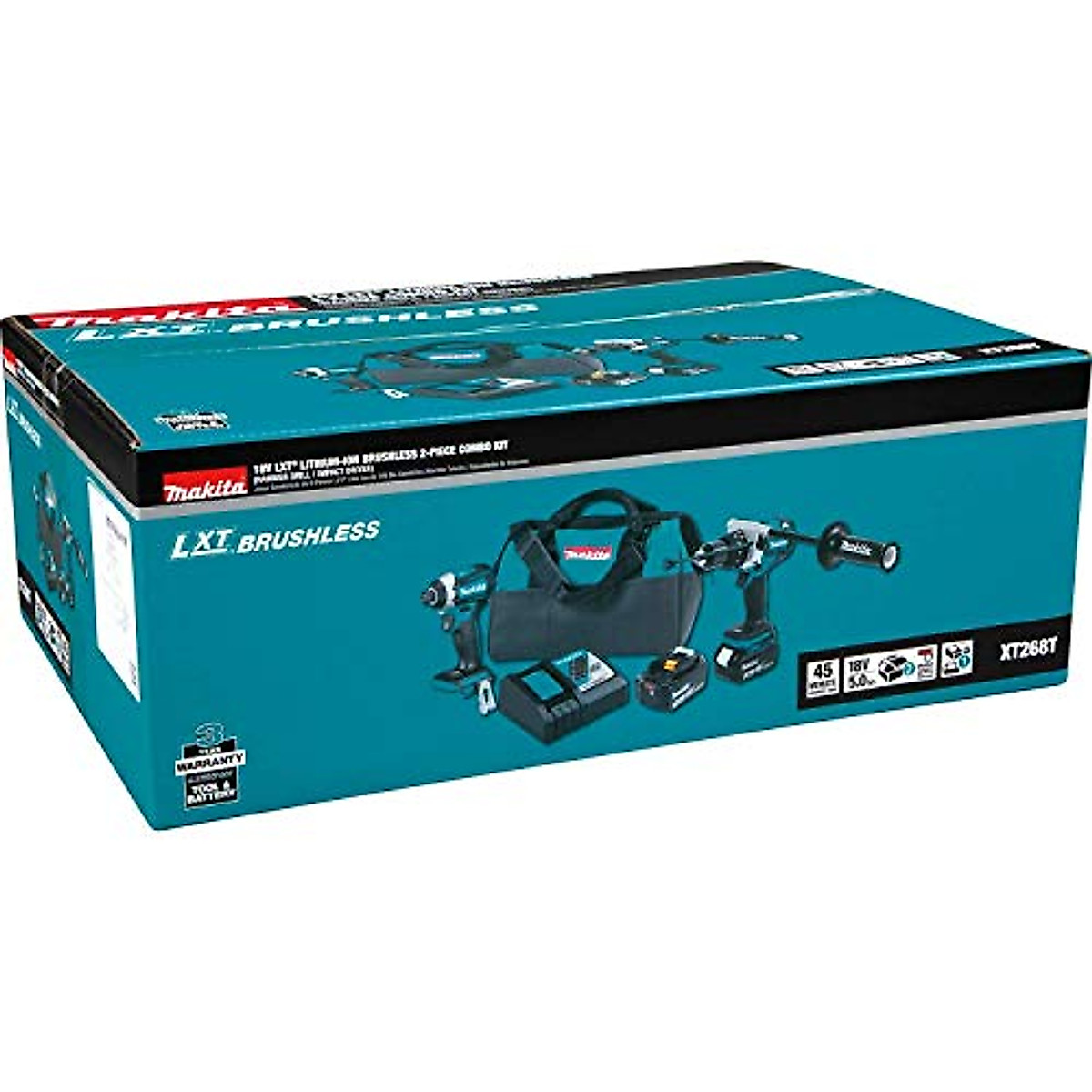 Makita XT268T 18V LXT Lithium-Ion Brushless Cordless 2-Pc. Combo Kit (5.0Ah)