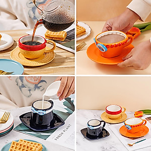 DRZYJ Novelty Creative Anime One Piece Fun Coffee Mugs Ceramic Coffee Tea Milk Cup Office Cup Gift for Adults Kids Birthday