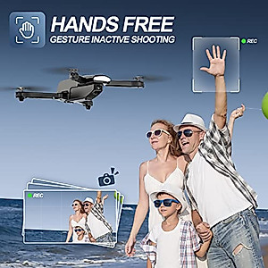 Holy Stone Drone for Kids Adults with 1080P HD Adjustable Camera, Fold-able RC Quadcopter for Beginners with 30 Mins Flight, Gravity Sensor, Voice Control, Trajectory Flight, Storage Case, HS260
