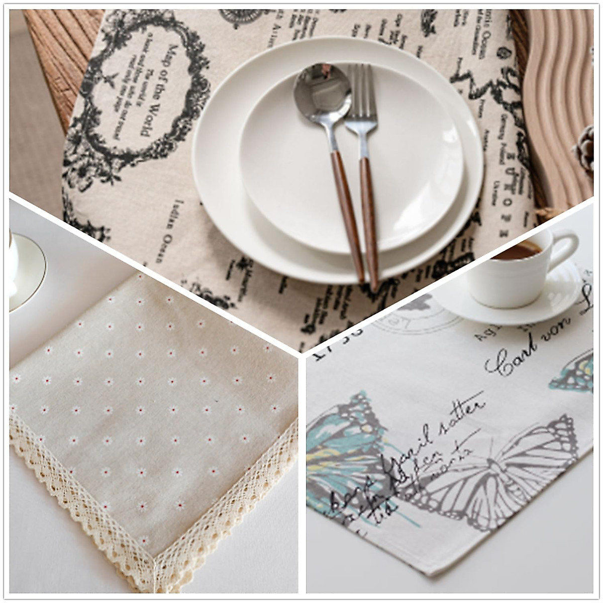 Linen Floral Fabric by The Yard - Upholstery Fabric by The Yard Sewing Fabric 62 Inch Width for Chairs Sofas Tablecloth Reupholstery DIY Projects - 1 Yard