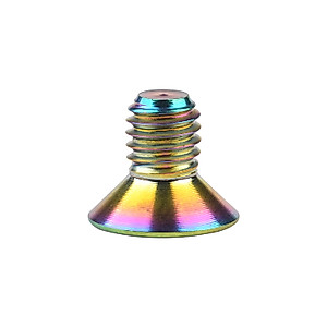 Wanyifa Titanium Ti M6x10 15 20 25 30 35 40 45mm Countersunk Flat Head Hex Socket Cap Screw Bolt pack of 4 (M6x10mm, Rainbow)