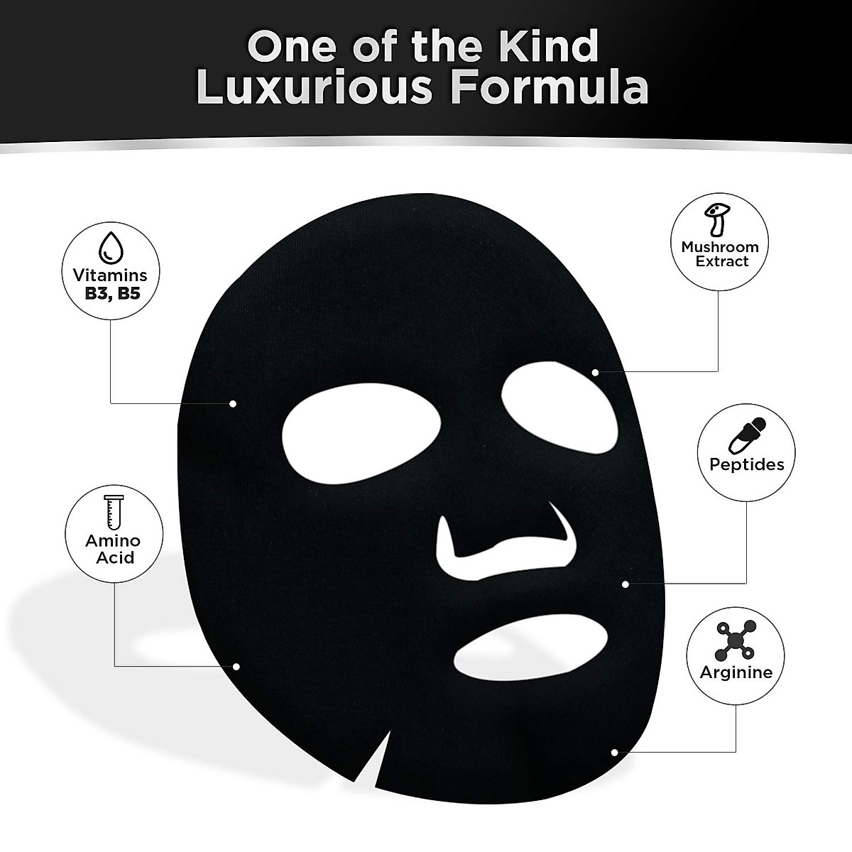 Shape28 Luxurious Face Mask For Men Skin Care Deep Cleansing Hydrating Face Mask Sheet 10 Sheets Minimize Pores Anti Aging Facial Mask