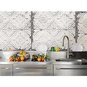 NuWallpaper Vintage Tin Tile Peel & Stick Wallpaper