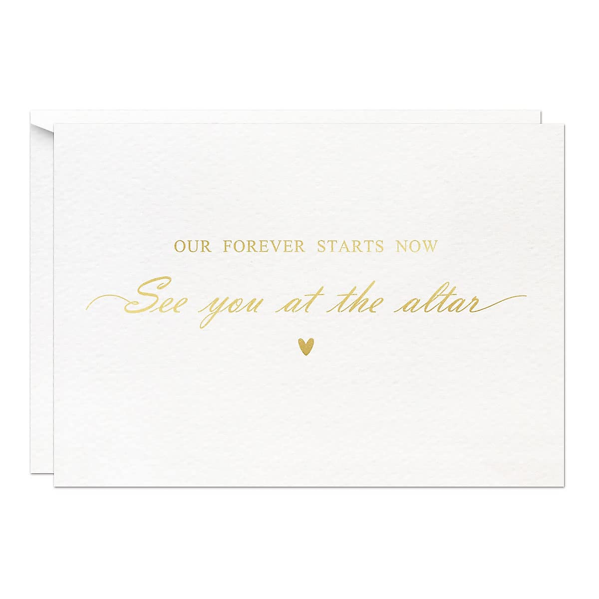MAGJUCHE See You At The Altar Card, Gold Foil Wedding Day Card To Groom Or Bride, For Husband Cards