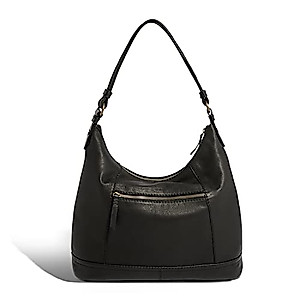 American Leather Co. - Hudson Hobo Handbag - Gorgeous Design and Superbly Fashionable - Black Smooth