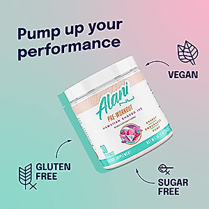 Alani Nu Pre Workout Supplement Powder for Energy, Endurance & Pump, Sugar Free, 200mg Caffeine, Formulated with Amino Acids Like L-Theanine to Prevent Crashing, Hawaiian Shaved Ice 30 Servings