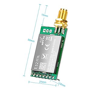 Gowoops SX1278 LoRa Radio Wireless 433Mhz 410~441MHz UART Serial Module Transmitter Receiver + 433Mhz 3dBi SMA Antenna, Compatible with Arduino STM32 51 Single Chip Microcomputer