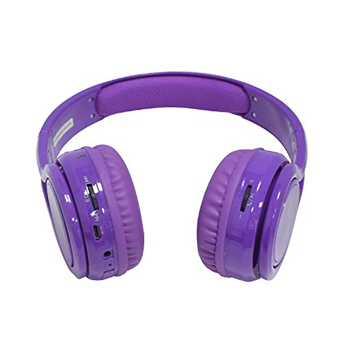 Contixo KB2600 Kids Over The Ear Foldable Bluetooth Headphones Kids Safe 85dB with Volume Limiter, Built-in Microphone, Micro SD Card Slot, FM Stereo Radio, Phone Controls (Purple)