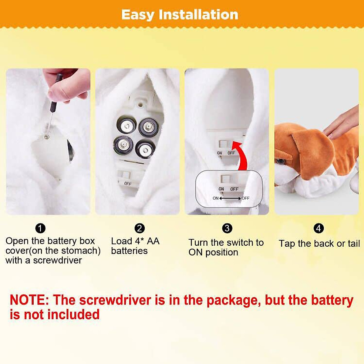 Pekingese Dog Interactive Barking Puppy Plush Animated Pet Electronic Dog Cute Robot Dog Baby Toys Touch Control Plush Stuffed Animal Dog Toy Toddler Kids Girl Toys Length 12"