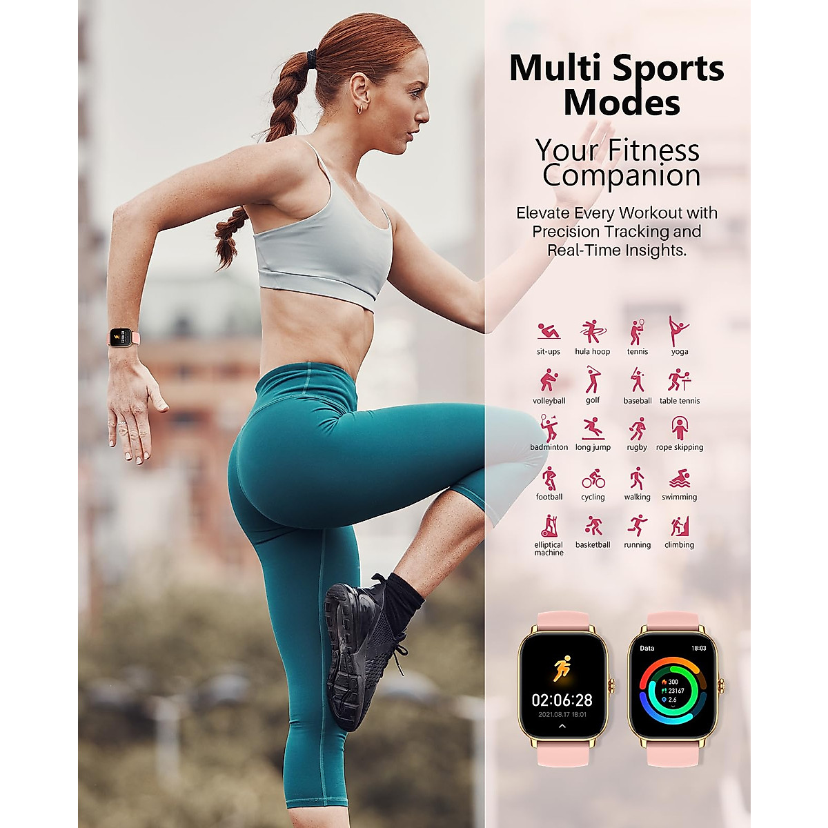 Smart Watch for Android for Women, 1.91" Touch Screen Fitness Tracker with Heart Rate Blood Oxygen Sleep Monitor, IP68 Waterproof Bluetooth Smartwatch Answer Make Call, Compatible Android iOS iPhone