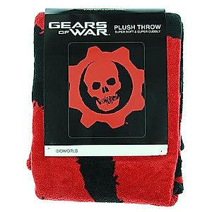 Seven Times Six Gears of War Men's Video Game Series Skull Logo Soft Plush 48" x 60" Flannel Fleece Throw Blanket