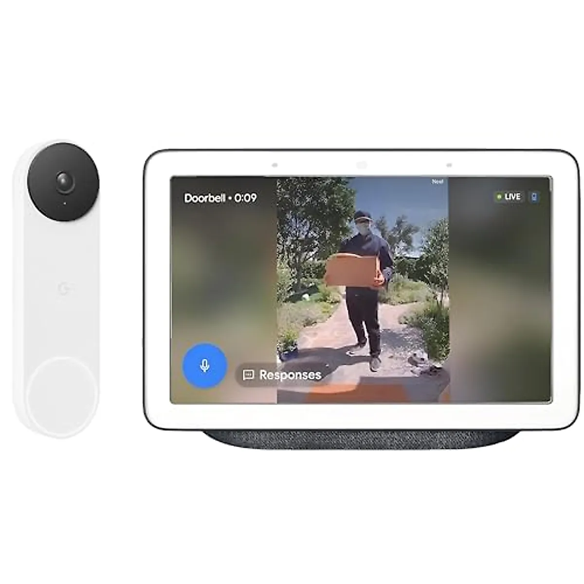 Google Nest Doorbell Wireless Battery Doorbell and 7-inch Screen Bundle (Wireless Doorbell)