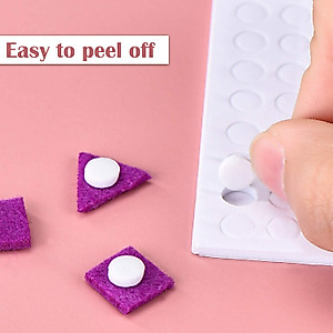 2400 Pieces Foam Dots Dual-Adhesive 3D Foam Tapes Foam Pop Dots Adhesive Mount for Craft DIY Art or Office Supplies, 12 Sheets, Round (0.24 Inch)