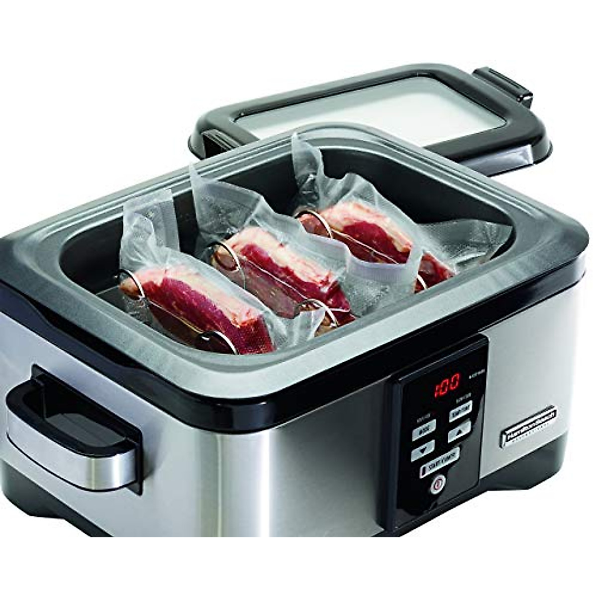 Hamilton Beach Professional Sous Vide Water Oven & Slow Cooker, 6 Quart Programmable, Stainless Steel (33970)