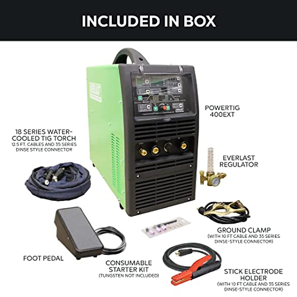 2022 Everlast PowerTIG 400 EXT Digital AC DC 400amp TIG STICK Pulse Welder