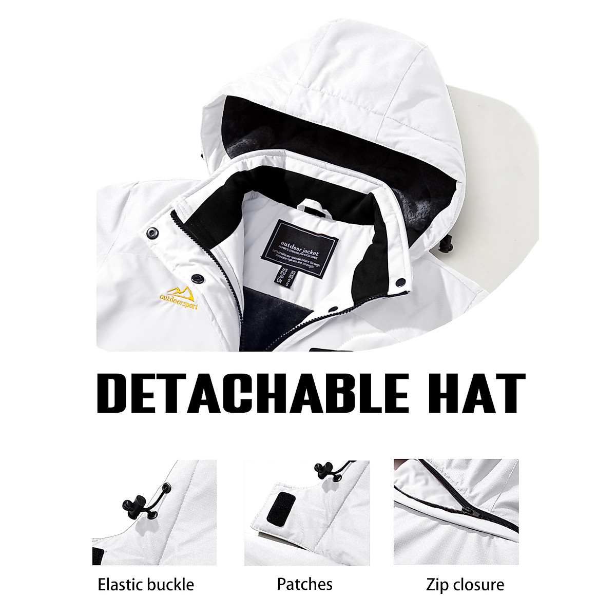 TACVASEN Winter Jacket Women Waterproof Ski Jacket Warm Snow Coat Fleece Jacket Women Windproof Rain Windbreaker