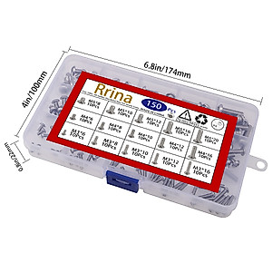 Rrina 150Pcs 304 Stainless Steel Button Head Torx Security Screws Tamper Resistant Screw Assortment Set, M3 M4 M5 with 3 Wrench(T10 T20 T25)