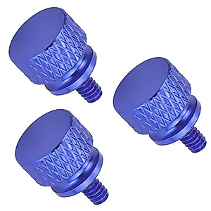 YATENG 10-pcs Anodized Aluminum Computer Case Thumbscrews (6-32 Thread) for Computer Cover/Power Supply/PCI Slots/Hard Drives DIY Personality Modification & beautification (Royal Blue)