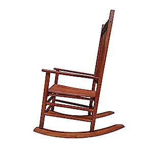 Rocking Rocker - A001NT Natural Wood Porch Rocker/Rocking Chair - Easy to Assemble - Comfortable Size - Outdoor or Indoor Use