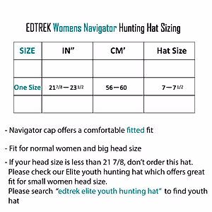 EDTREK Womens Performance Cap Hat with Ponytail Hole - Camo and Blaze Orange Hunting Hats (in Deep Camo)