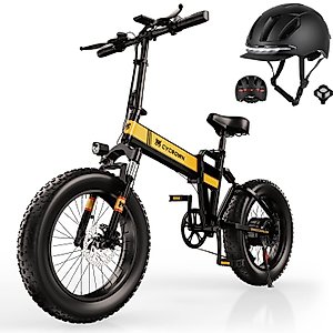 CYCROWN CycKnight Electric Bike for Adults Foldable 750W Ebike with 48V 12.5AH Removable Battery, Folding 20" x 4.0" Fat Tire Electric Bicycle Dual Shock Absorber Ebikes