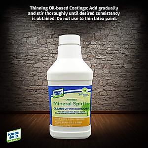 Klean Strip Green Odorless Mineral Spirits - Acrylic Paint Brush Cleaner- Clean Artistic Equipment - Thins Oil Based Paint - Available with Premium Quality Centaurus AZ Gloves-1 QT