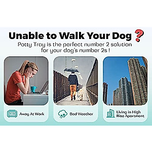 Pet Awesome Dog Potty Tray/Puppy Pee Pad Holder 25”x20” Indoor Wee Training for Small and Medium Dogs