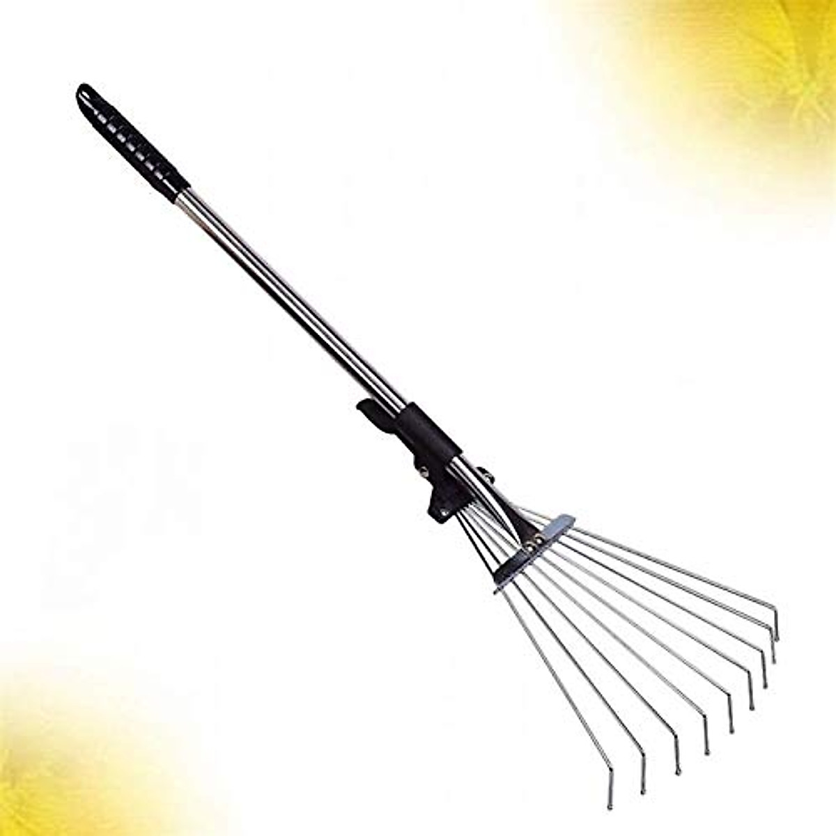 ZRSJ Leaf Fan Rake, Leaf Rake, Garden Leaf Rake with Retractable Gardening Weed Cleaner Rake for Leaf Grass Paddock Collecting Loose Debris in Lawn and Yard (Size : A)