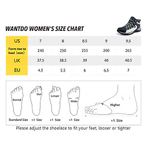 Wando Women's Winter Waterproof Boots Lightweight and hard-wearing Outdoor Hiking Shoes Anti slip Work Boots Tactical Boots.